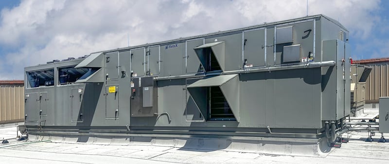 Custom RTU with Desiccant Dehumidification and 100 Tons Packaged DX