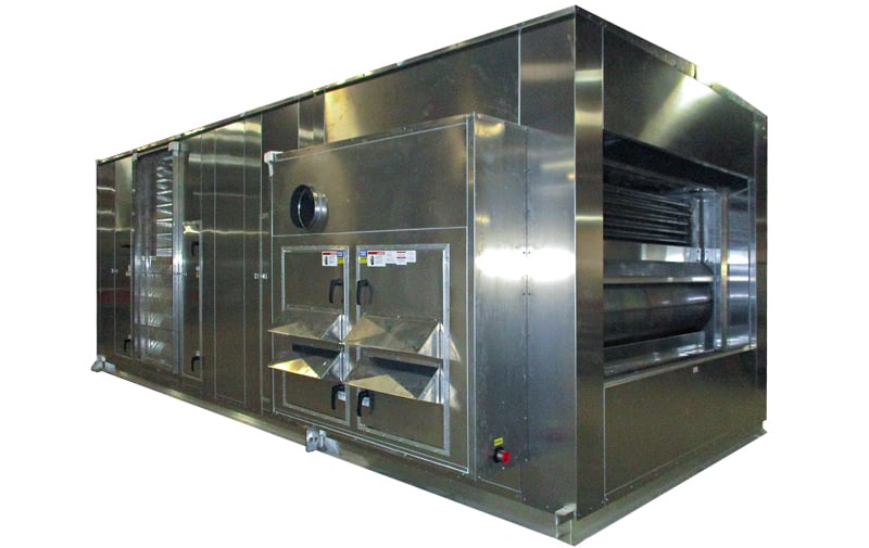 Corrosion Resistant Make Up Air Unit with Wrap Around Heat Pipe