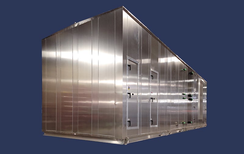 Custom AHU with 45K CFM and an All-Aluminum Weight-Savings Design